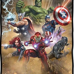 Seven Times Six Marvel Avengers Defenders of Earth Blanket 46" X 60" Flannel Fleece Throw