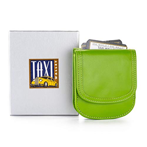 Taxi Wallet - Smooth Leather, Yummy Avocado – A Simple, Compact, Front Pocket, Folding Wallet, that holds Cards, Coins, Bills, ID – for Men & Women