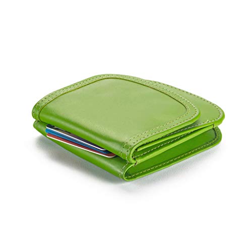 Taxi Wallet - Smooth Leather, Yummy Avocado – A Simple, Compact, Front Pocket, Folding Wallet, that holds Cards, Coins, Bills, ID – for Men & Women