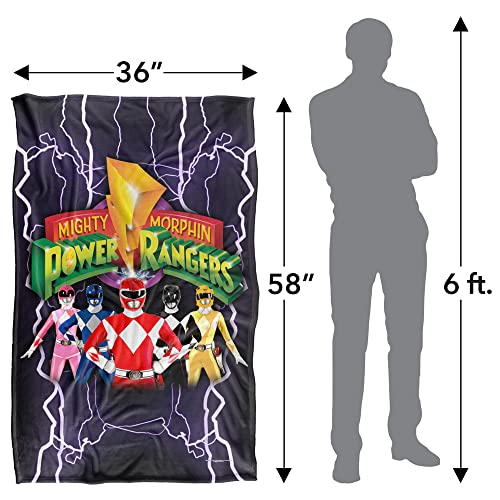 Power Rangers Lighting Rangers Silky Touch Super Soft Throw Blanket 36" x 58"