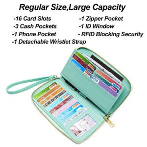 Handbags for Women Large Tote Shoulder Bags Top Handle Satchel Purses Wallet set 2pcs LightGreen