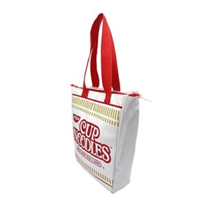 Nissin Cup Noodles Tote Bag Red/White, 4"D x 12"W x 14" H