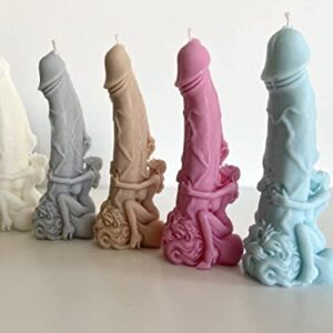 Penis Soy Candle, Handmade candle, Dick Candle, Stag Gift,Hen Gift, Bridesmaid Gift, Best Selling Candles (Pink, COTTON)