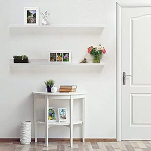 inplace shelving, 9604678e, floating wall display shelves, 35.4 in w x 4.5 in d x 3.5 in h, set of 2, white