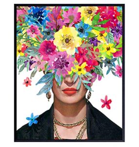 art – poster – wall decor – boho gift for women, artists – mexican wall decor decoracion arte – photo print, home decoration for bathroom, living room, bedroom – 8×10 unframed print