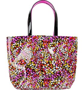 ted baker women’s ballcon multi color heart print tote handbag pvc