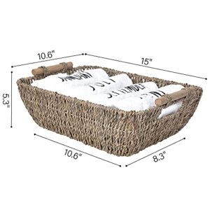 StorageWorks Seagrass Wicker Baskets Set