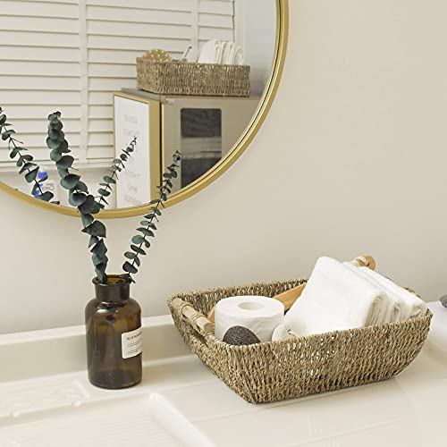 StorageWorks Seagrass Wicker Baskets Set