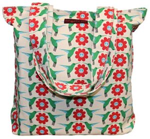 bungalow 360 reversible canvas tote bag (hummingbird)