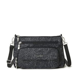 baggallini womens original rfid everyday crossbody bag, midnight blossom, one size us