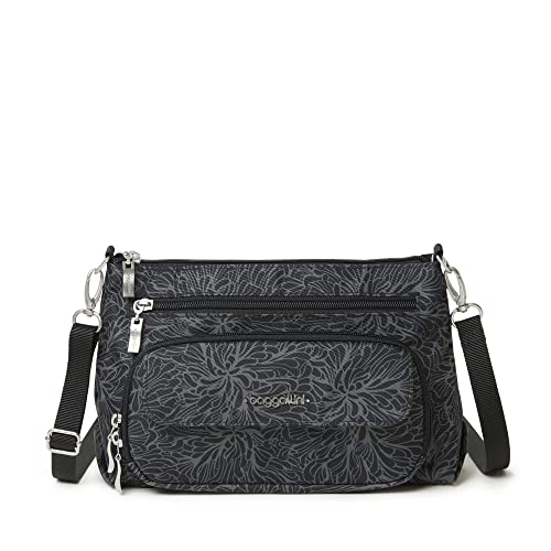 Baggallini womens Original RFID Everyday Crossbody Bag, Midnight Blossom, One Size US