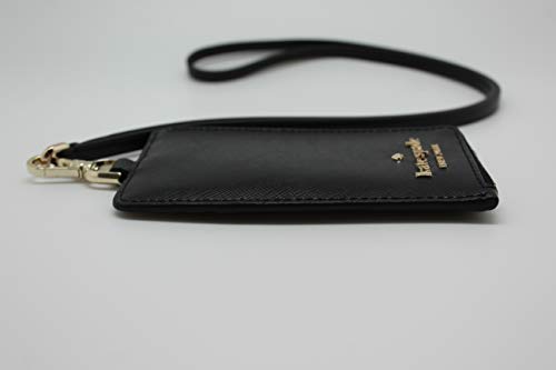 Kate Spade New York Leather Card Case Staci Lanyard Card Holder Black