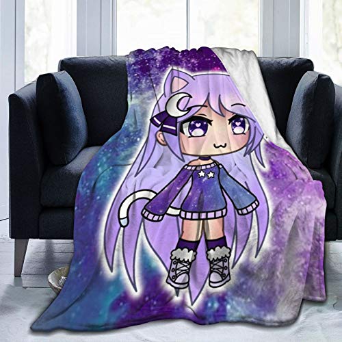 Kefeng Ga-cha Li-fe Cartoon All Season Blanket Ultra Soft Throw Blanket Flannel Fleece, Warm Fuzzy Blanket Plush Sheet for Kid Bed Couch Chair Living Room 50"X40"