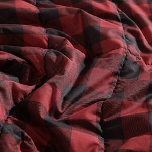 Eddie Bauer - Throw Blanket, Lightweight Reversible Bedding, Buffalo Plaid Home Decor for All Seasons (Red/Black, Throw)