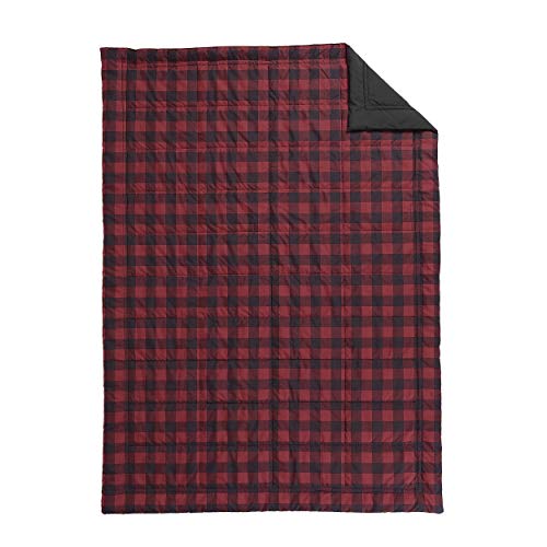 Eddie Bauer - Throw Blanket, Lightweight Reversible Bedding, Buffalo Plaid Home Decor for All Seasons (Red/Black, Throw)