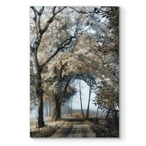 Renditions Gallery Canvas Nature Wall Art Modern Paintings & Prints Decor Romantic Secretive Forest Path Glam Artwork Wall Hanging for Bedroom Living Room Office Kitchen - 24"x36" LT06