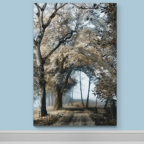 Renditions Gallery Canvas Nature Wall Art Modern Paintings & Prints Decor Romantic Secretive Forest Path Glam Artwork Wall Hanging for Bedroom Living Room Office Kitchen - 24"x36" LT06