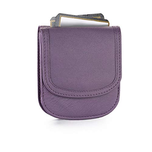 Taxi Wallet - Soft Leather, Purple – A Simple, Compact, Front Pocket, Folding Wallet, that holds Cards, Coins, Bills, ID – for Men & Women