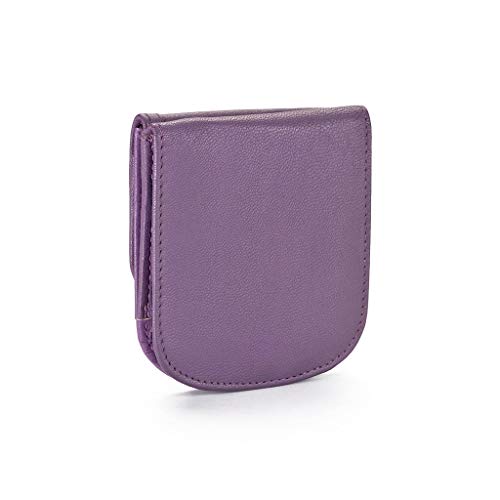 Taxi Wallet - Soft Leather, Purple – A Simple, Compact, Front Pocket, Folding Wallet, that holds Cards, Coins, Bills, ID – for Men & Women