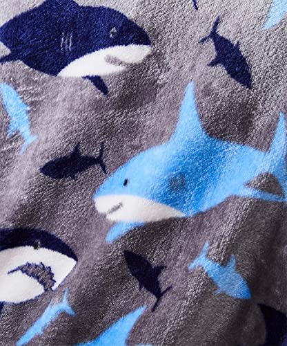 Shark Baby by Decor&More Extra Soft Throw Blanket (50" x 60") - Blue and Grey Sharks