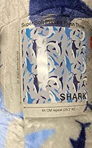 Shark Baby by Decor&More Extra Soft Throw Blanket (50" x 60") - Blue and Grey Sharks