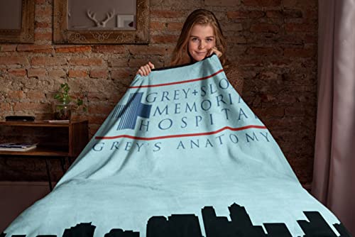 Seven Times Six Grey's Anatomy Grey + Sloan Memorial Hospital Blanket 46" X 60" Flannel Fleece Throw