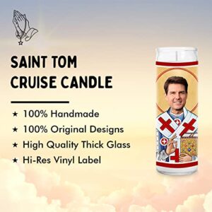 Cruise Celebrity Prayer Candle - Funny Saint Candle - 8 inch Glass Prayer Votive - 100% Handmade in USA - Funny Celebrity Novelty Gift