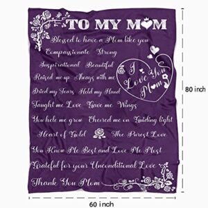 to My Mom Mothers Day Blanket Gifts Mothers Day from Daughter Son for Mother Throw Blanket Presents Regalos para Mama Dia De Las Madres Christmas Blanket Gifts 60''*80''