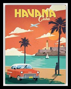 fikr havana cuba la habana metal holiday poster print picture plaque tin sign ,vintage metal pub club cafe bar home wall art decoration poster retro 8×12 inches