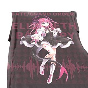 mxdfafa household soft cartoon anime fate fgo game elizabeth bathory printed plush flannel fleece throw blanket