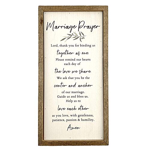 Marriage Prayer Wall Decor - Classy Wedding Gift or Marriage Gifts, Ideal Anniversary or Bridal Shower Gift - Shelf or Wall Art, Marriage Wall Decor