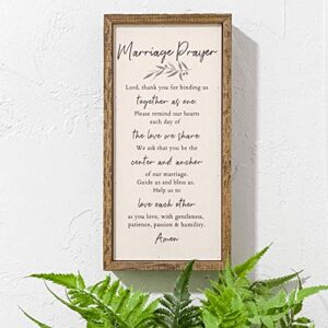 Marriage Prayer Wall Decor - Classy Wedding Gift or Marriage Gifts, Ideal Anniversary or Bridal Shower Gift - Shelf or Wall Art, Marriage Wall Decor