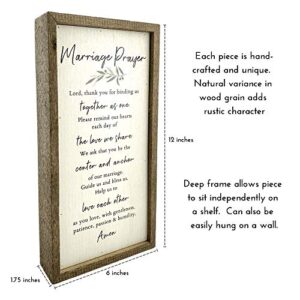 Marriage Prayer Wall Decor - Classy Wedding Gift or Marriage Gifts, Ideal Anniversary or Bridal Shower Gift - Shelf or Wall Art, Marriage Wall Decor