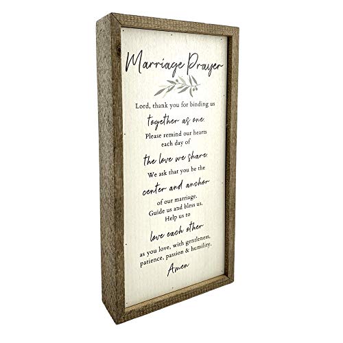 Marriage Prayer Wall Decor - Classy Wedding Gift or Marriage Gifts, Ideal Anniversary or Bridal Shower Gift - Shelf or Wall Art, Marriage Wall Decor