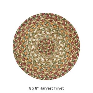 Homespice Harvest Premium Jute Braided Trivet 8" (Set of 6) Round Beige, Tan Reversible, Natural Jute Yarn Rustic, Country, Primitive, Farmhouse Style - 30 Day Risk Free Purchase