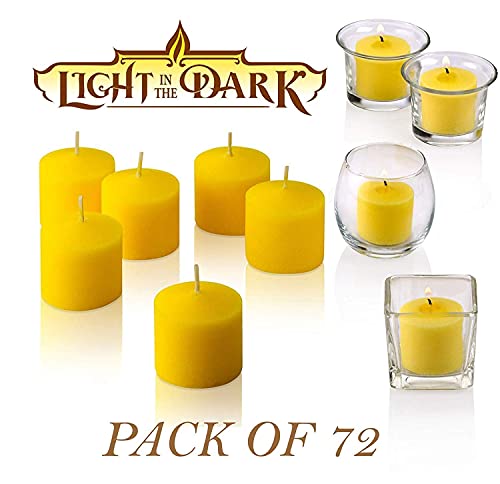 Set of 72 Votive Citronella Candles - Summer Scented Candles - for Indoor/Outdoor Use - 10 Hour Burn Time - Made in USA