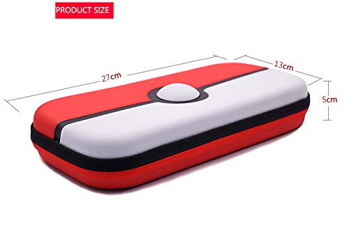 SEAFER Carrying Case for Nintendo Switch / OLED, Pokemon Cute Travel Case Protective Hard Bag for Nintendo Switch Console Accessories