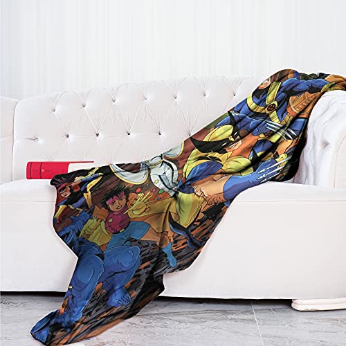 Marvel X-Men Team Fleece Soft Throw Blanket| Measures 60 x 45 Inches