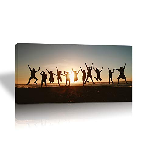 Looife Custom Canvas Wall Art from Your Photo 40x20 inch Frame Personalized Picture Prints Decor Wrapped Canvas Poster for Room Decoration Ready to Hang