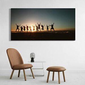 Looife Custom Canvas Wall Art from Your Photo 40x20 inch Frame Personalized Picture Prints Decor Wrapped Canvas Poster for Room Decoration Ready to Hang