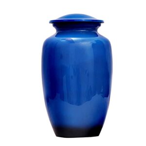 HLC URNS Dolphin Ocean Blue Cremation Urn for Human Ashes - Adult Funeral Urn Handcrafted - Affordable Urn for Ashes (Adult (200 lbs) – 10.5 x 6 “, Cremation Urn)