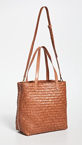 Madewell The Medium Transport Tote: Woven Leather Edition Burnished Caramel One Size