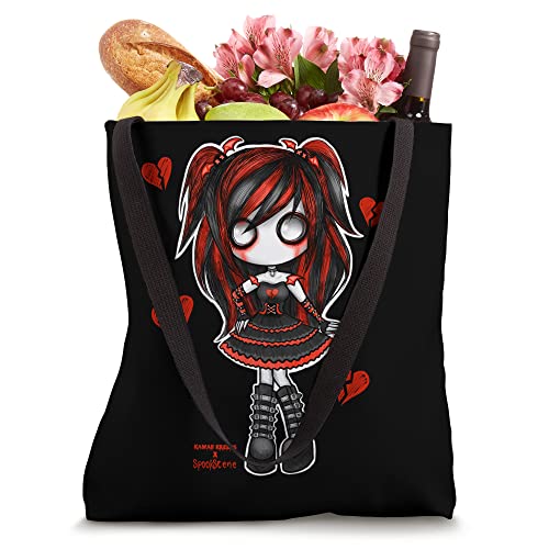 Spookscene Emo Girl Drawing Soft Goth Mall Goth Red Alt Cute Tote Bag