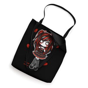 Spookscene Emo Girl Drawing Soft Goth Mall Goth Red Alt Cute Tote Bag