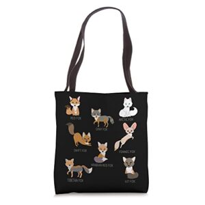 gray fox kit fox tibetan fox arctic fox swift fox tote bag