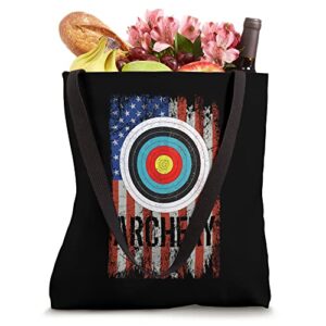 Archery USA Flag Target Bullseye Tote Bag