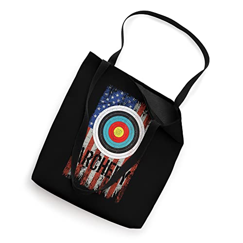 Archery USA Flag Target Bullseye Tote Bag