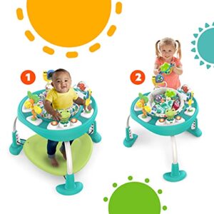 Bright Starts Bounce Bounce Baby 2-in-1 Activity Center Jumper & Table - Playful Pond (Green), 6 Months+