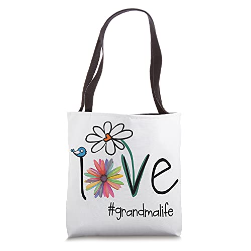 Love Grandma Life, Art Flower Tote Bag