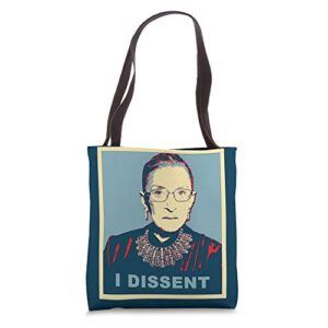 notorious ruth bader ginsburg – i dissent tote bag